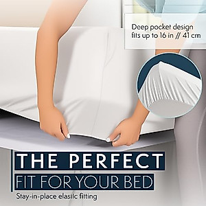 Cotton California King Size Sheets, 4 Piece Set, Deep Pocket up to 16", Sheet & Pillowcase, Hotel Bed Sheet, Breathable & Cooling, Wrinkle Free, Extra Soft, Easy Fit(Striped,Burgundy,California King)