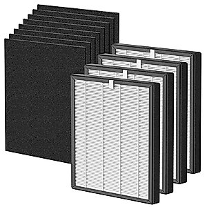 ProHEPA 9000 True HEPA Filters Replacement Compatible with VEVA ProHEPA 9000 Air Cleaner Purifier, 4 True HEPA Filters + 8 Activated Carbon Filters