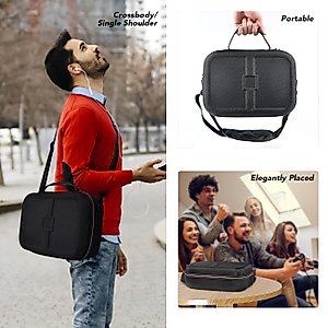 Carrying Storage Case for Nintendo Switch & N-Switch OLED, Hard Shell Large Capacity Storage Bag for Nintendo Switch Game Controller, Dock, Switch Console, 18 Games Slots, Pro Controller & Accessories