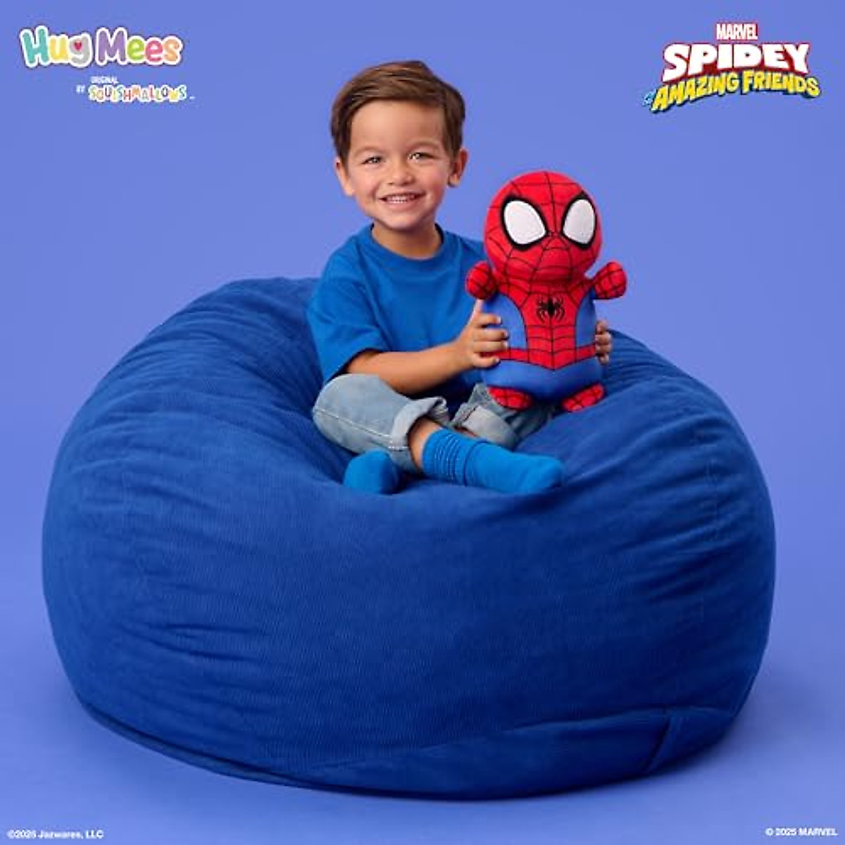 Squishmallows Original Marvel Spidey and His Amazing Friends 10-Inch Spidey HugMees - Medium-Sized Ultrasoft Official Jazwares Plush