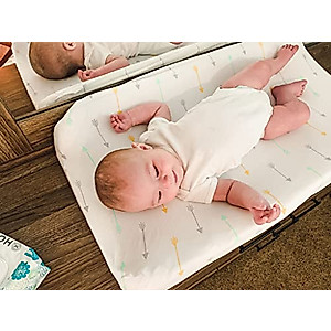 Changing Pad Cover – Premium Baby Changing Pad Covers 4 Pack – Boy or Girl Changing Pad Cover – Pure Cotton Machine Washable Grey and White Changing Table Cover – Diaper Changing Pad Cover Sheets