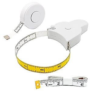 3 Piece Measuring Tape for Body Kit - Automatic Telescopic 80 Inch Tape Measure Body Measuring Tape for Weight Loss, Muscle Gain - Metric Body Measure Tape Retractable & Self-Tightening