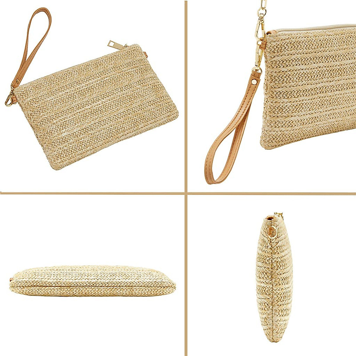 SINGBO Crossbody Summer Bag for Women Beach Straw Purse with Strap