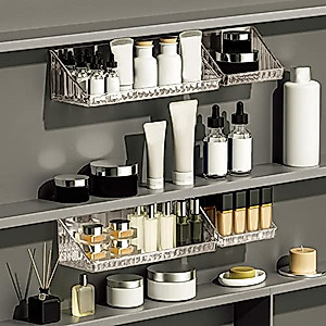 Bothyi Acrylic Bathroom Shelf, Wall Mounted Shower Shelf, Wall Shower Caddy Shelf, No Drilling, Clear L