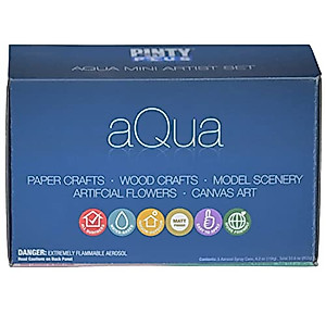 Pintyplus Aqua Spray Paint - Art Set of 8 Water Based 4.2oz Mini Spray Paint Cans. Ultra Matte Finish. Perfect For Arts & Crafts. Spray Paint Set Works on Plastic, Metal, Wood, Cardboard