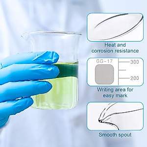 1pcs 100/25/250ml/150ml/200ml G3.3 Borosilicate Glass Low Form Beaker Chemistry Lab Heavy Wall Heat-Resist Scaled Measuring Cup (10ml)