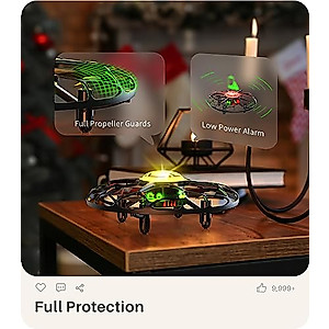 SYMA Drone for Kids with LED, X660 Mini Quadcopter with 3D Flip, Rotary Ascent, Headless Mode, Speed Switch and Full Protection RC Helicopters UFO Toys Gifts for Beginners Adults
