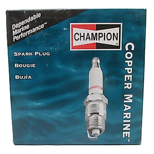 Champion 828M Pack of 4 Copper Marine Spark Plugs (QL77JC4)