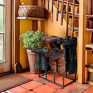 Yescom 4-Pair Boot Rack Organizer Storage Stand Holder Hanger Home Closet Shoes Shelf Easy to Assemble