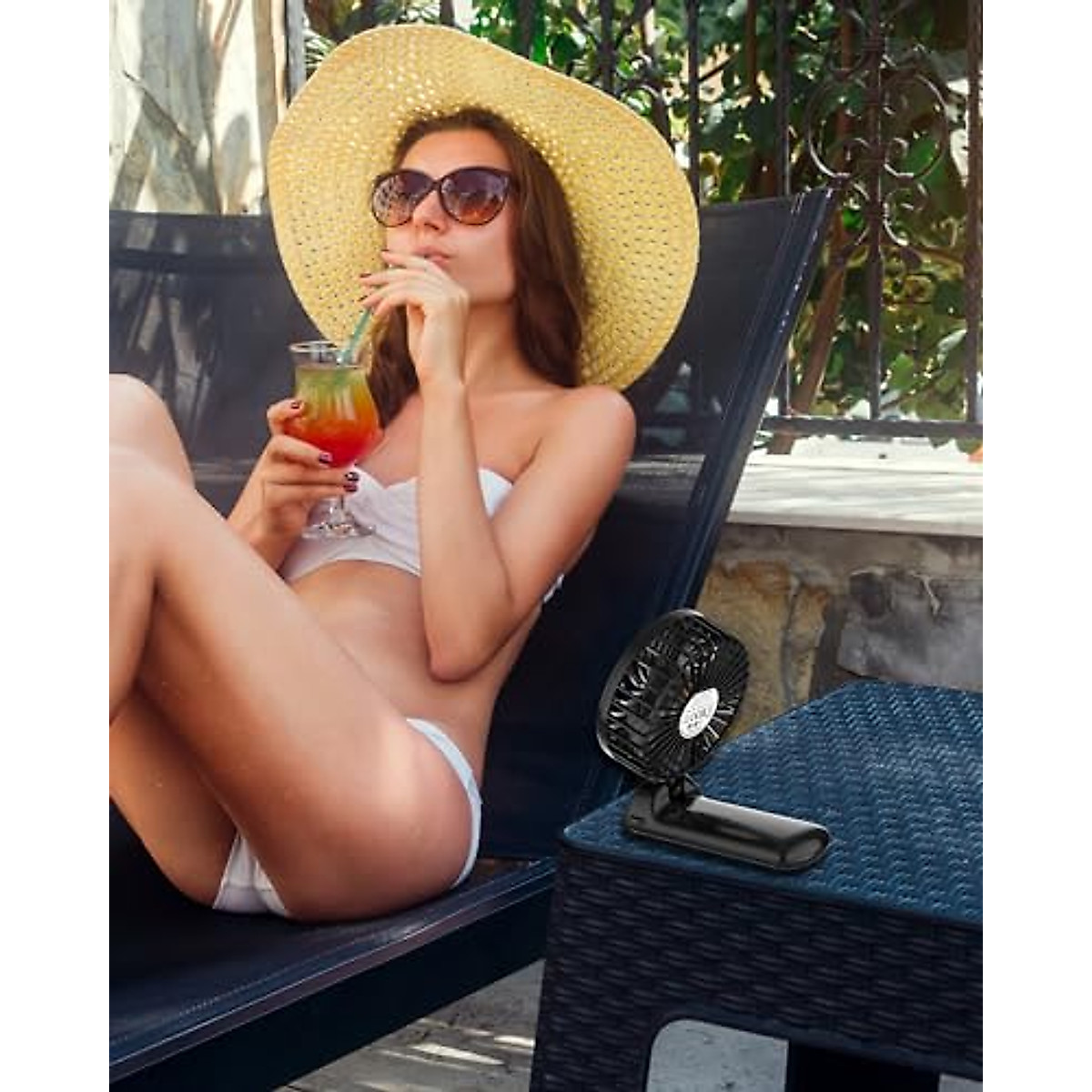 Portable Fan Handheld Fan, Mini Hand Held Fan, 6-15H Cooling Small Personal Fan, 180° Foldable Mini Desk Fan with 4 Quiet Speed, Neck Fan w/Lanyard for Kids Women Men Travel Outdoor Office, Black