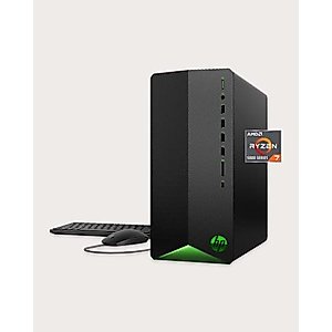 HP Pavilion Gaming Desktop, AMD Ryzen 7 5700G Processor, NVIDIA GeForce RTX 2060 graphic, 16 GB RAM, 1 TB SSD, Windows 11 Pro (TG01-2460, shadow black)