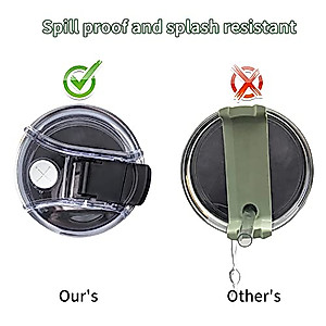 COMFORING 40oz Cup Accessories for Stanley Quencher Adventure Tumbler, Leak Proof Replacement Lid Silicone Boot Sleeve & Replacement Straw (3 PCS)