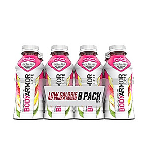 BODYARMOR LYTE Sports Drink Low-Calorie Sports Beverage, Strawberry Lemonade, Natural Flavors With Vitamins, Potassium-Packed Electrolytes, No Preservatives, Perfect For Athletes, 12 Fl Oz (Pack of 8)