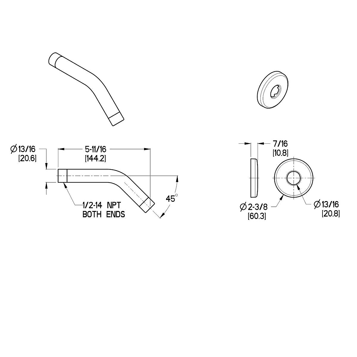 Pfister 973-030D Tub and Shower Faucets and Accessories, Polished Nickel