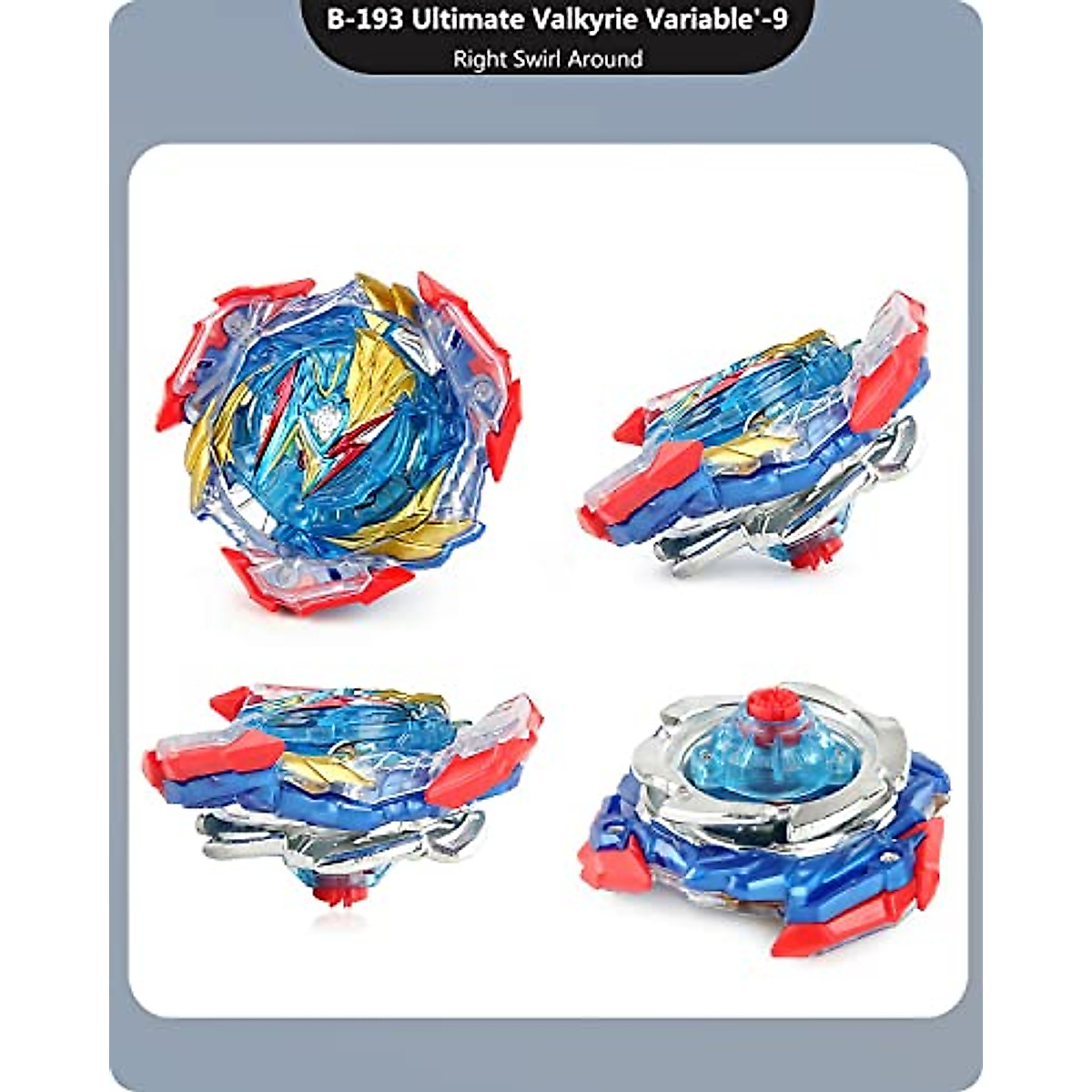 Desamvap Bey Battling Tops Burst Pro Series Dynamite B-193 Ultimate Valkyrie Variable'-9 Bey Blades with Launcher & Grip Battle Game Set Right Spin DB Layer System, Toys Gifts for Kids Children Boys