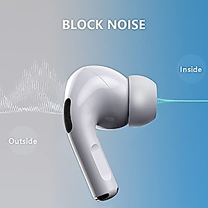 Ear Tips Compatible with AirPods Pro Tip,YINVA 4 PCS Replacement Silicone Tips Updated(M)