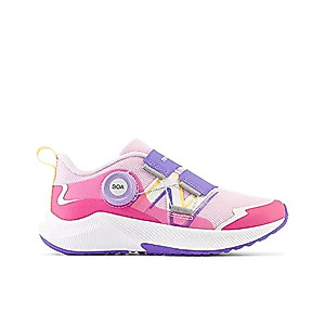 New Balance Girls Dynasoft Reveal V4 Boa, Light Raspberry/Hi-Pink/Electric Indigo, 2 Little Kid
