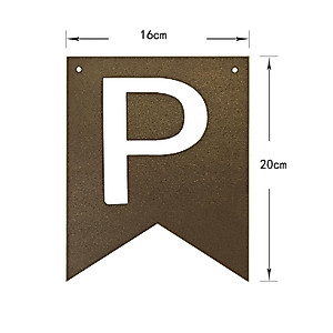 Letjolt Brown Happy Birthday Banner Birthday Party Supplies Handmade Garland Decorations Tropical Theme Football Birthday Signs Nursery Hanging Décor 13pcs