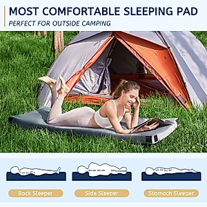 HomeMate CertiPUR-US Memory Foam Camping Mattress Pad Portable Roll Up Mattress for Adults Sleeping Mat Cot Mattress Pad Car Tent Floor Mattress Removable Waterproof Cover Travel Bag Guest Bed