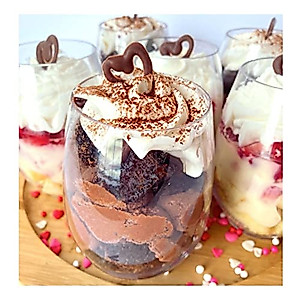 24 piece Stemless Unbreakable Crystal Clear Plastic Wine Glasses Set of 24 (12 Ounces)