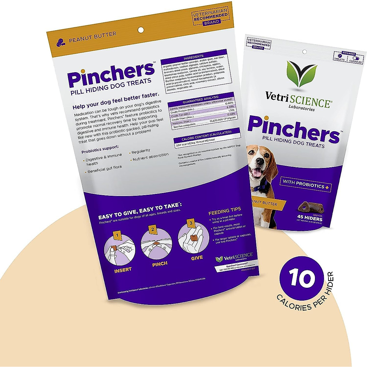 VETRISCIENCE Glycoflex Maximum Strength Hip and Joint Supplement with Glucosamine for Dogs and Pinchers Pill Hiding Treats