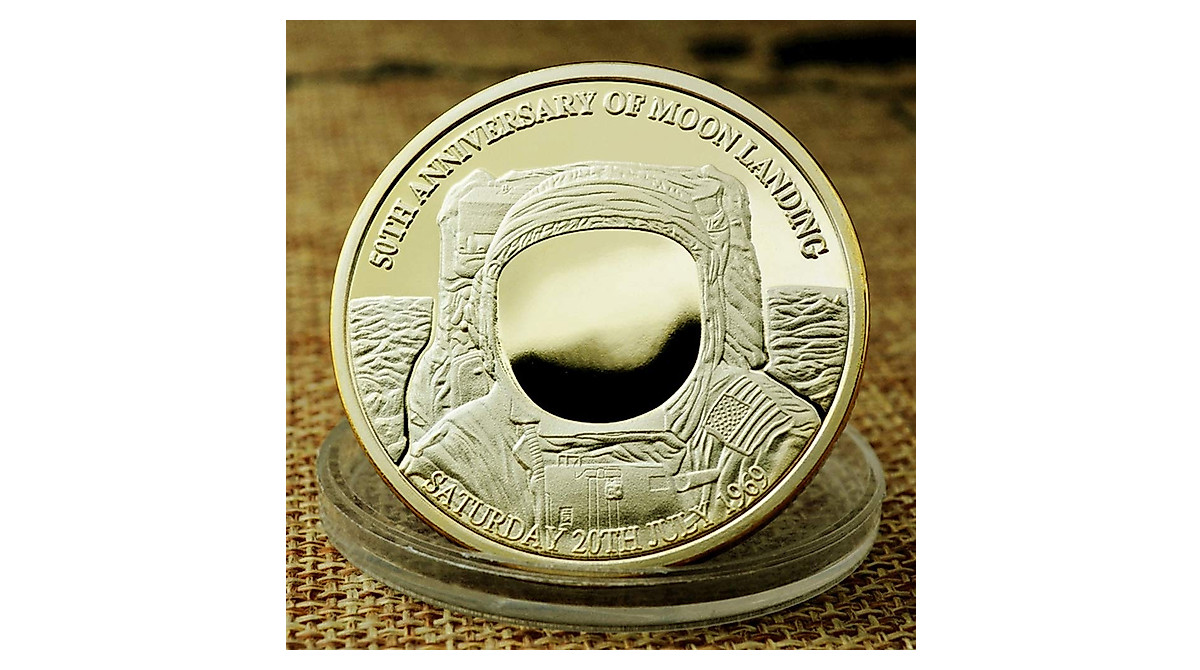 Apollo 11 Astronaut Challenge Coin - Space Commemorative Gold Coin