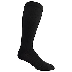 Dr. Scholl's Mens Graduated Compression Over The Calf - 2 & 3 Pair Packs Energizing Comfort And Fatigue Relief Sock, Black, 7-12 US