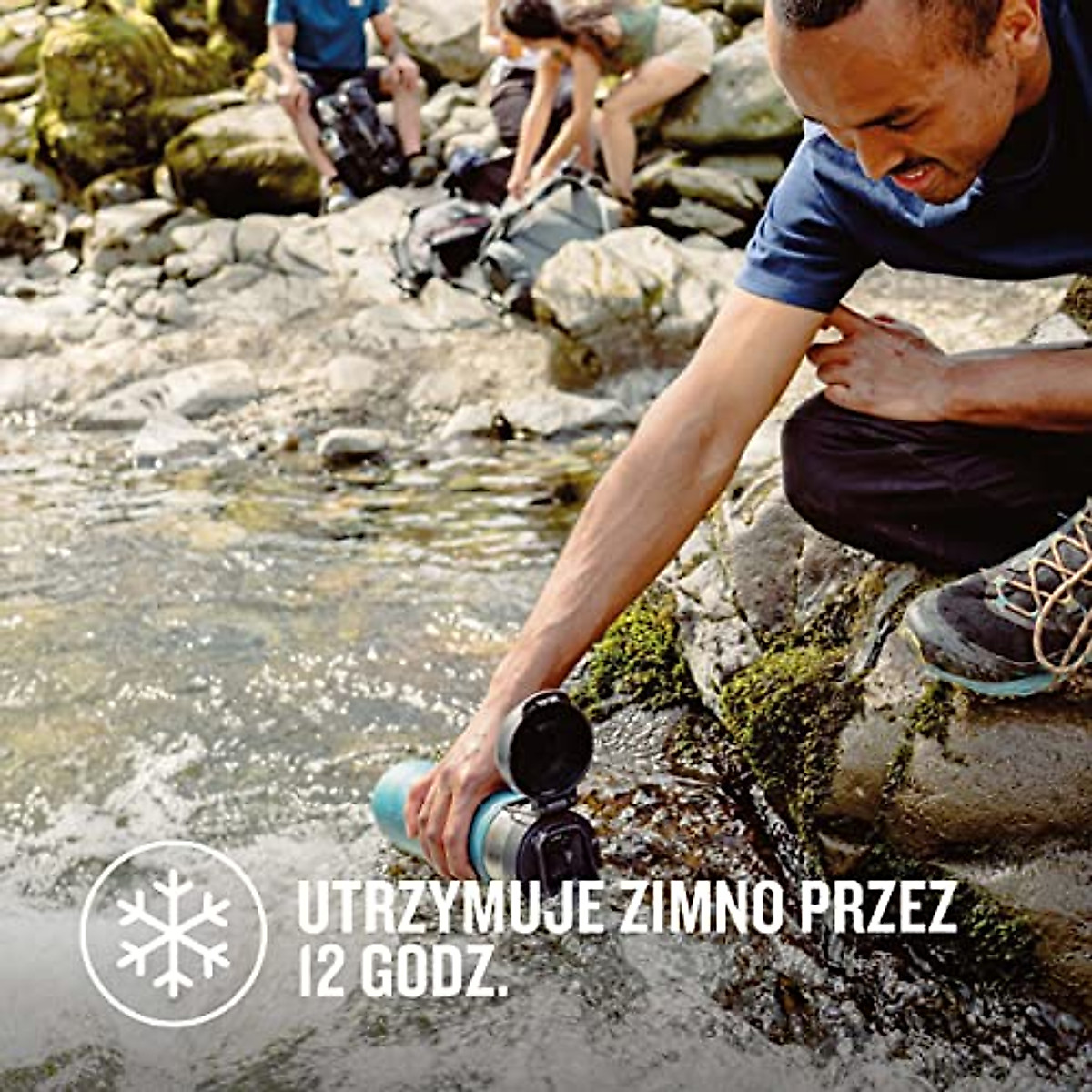 Stanley Quick Flip Stainless Steel Water Bottle .71L / 24OZ Lagoon – Leakproof Insulated Water Bottle - Push Button Locking Lid - BPA-Free Thermos Flask - Cup Holder Compatible - Dishwasher Safe