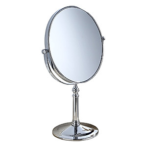 KOHARA Magnification Makeup Mirror 360 Rotating Professional Desktop Cosmetic Mirror 8" Double Sided Magnifier Stand (Color : Gold 6 inches)