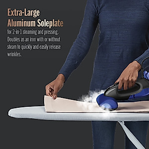 Conair 2-in-1 Hand Held Steamer and Iron for Clothes, Turbo ExtremeSteam 1875W Garment Steamer and Clothing Iron