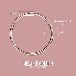 1mm Thin Smooth Stacking Skinny Ring in Sterling Silver, Gold, or Rose Gold | Comfort Fit | Sizes 2-12 (2, 14K Rose Gold Fill)