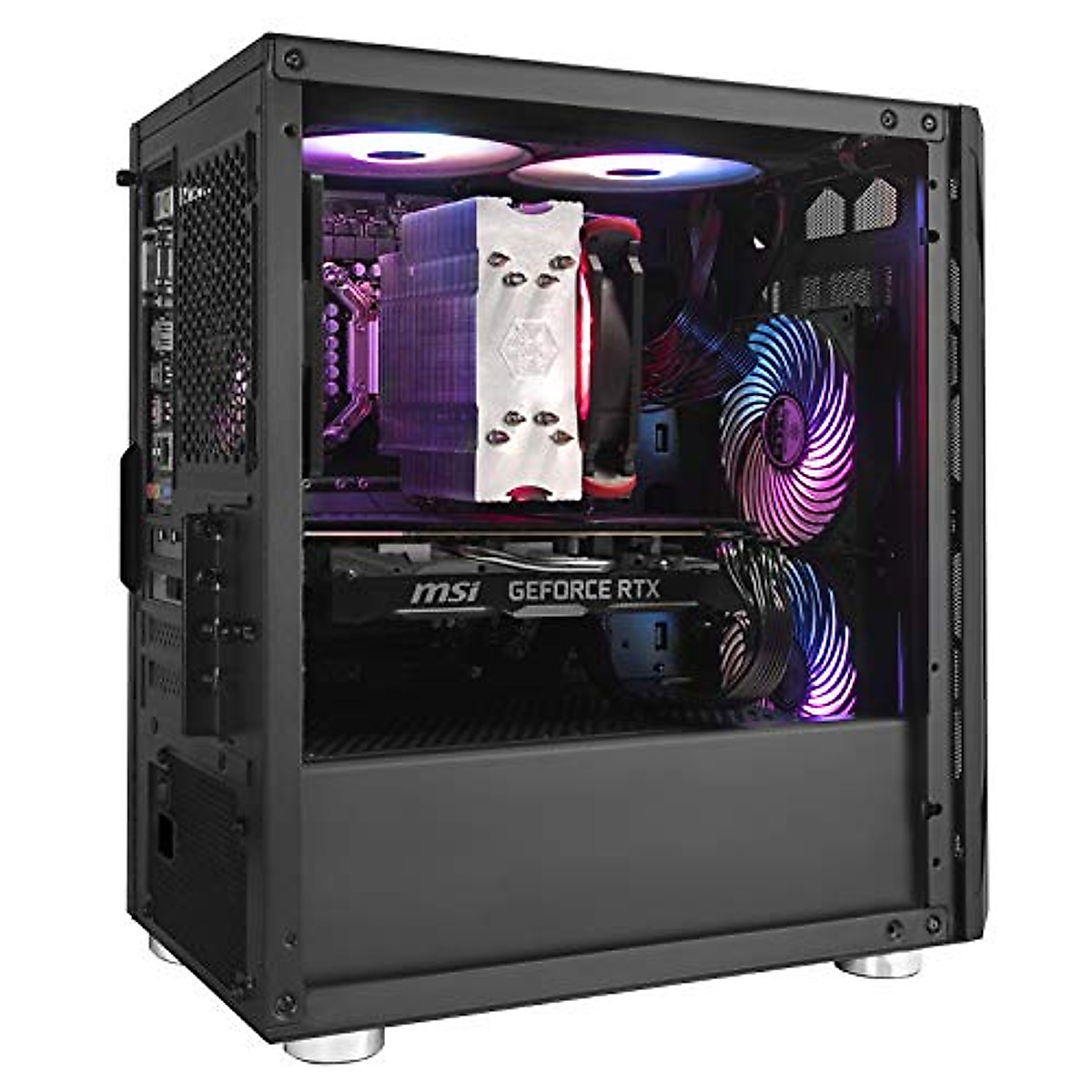SilverStone Technology FARA H1M Tempered Glass, Black, Mid-Tower Micro-ATX Case with Mini-DTX and Mini-ITX Support, SST-FAH1MB-G