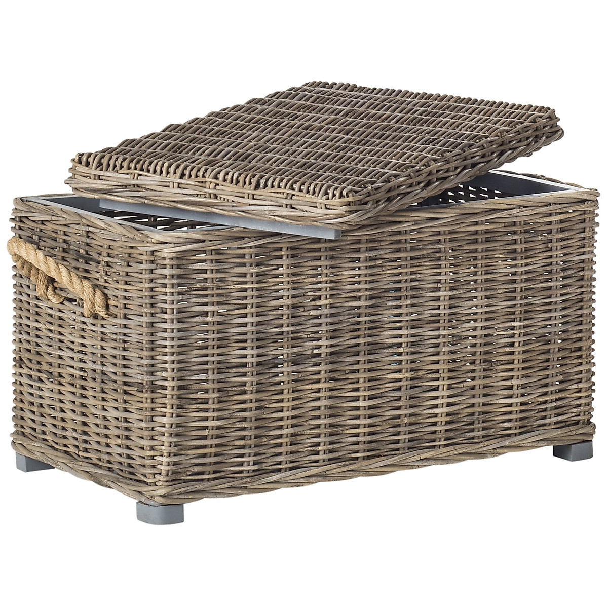 Safavieh Home Collection Salim Grey Rattan Storage Trunk