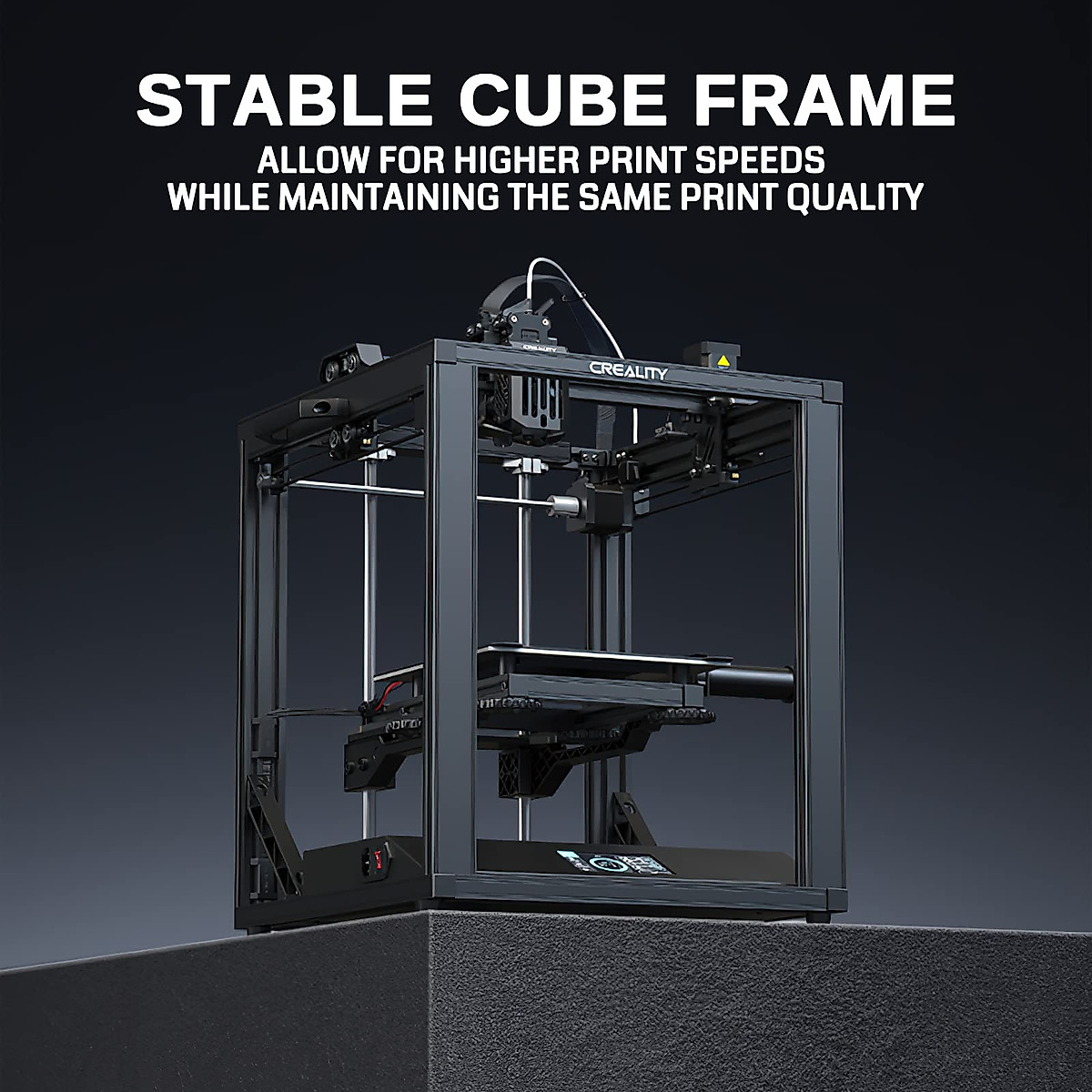 Official Creality Ender-5 S1 3D Printer with 250mm/s Printing Speed, 300℃ High-Temp Nozzle Direct Drive Extruder, Highly Metal Frame, CR Touch Auto-Leveling for Home, 220×220×280mm