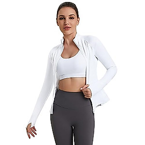 VUTRU Women's Workout Yoga Jacket Full Zip Running Track Jacket