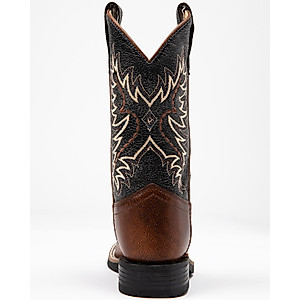 Cody James Boys' Ryder Western Boot Square Toe Brown/Blue 12 D