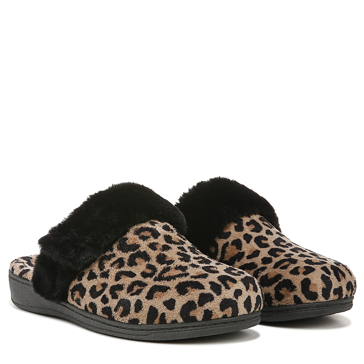 Vionic Adjustable Slipper With Orthotic Arch Suppor Natural Leopard - 9 Medium