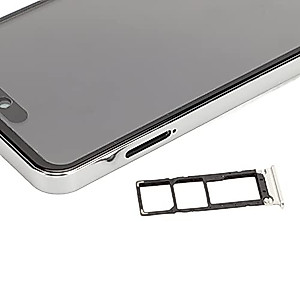 Mobile Phone, 100V to 240V Dual Card Dual Standby Face Unlock Smartphone with Lithium Battery 4000mAh for Playing Games (White)