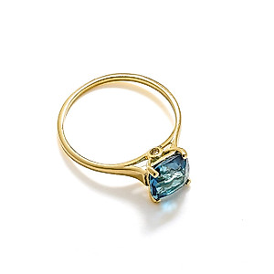 YoTreasure 1.81 ct. t.w. London Blue Topaz 10kt Yellow Gold Solitaire Ring Jewelry