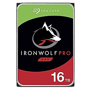 Seagate IronWolf Pro 16TB NAS – 3.5 Inch SATA 6GB/S 7200 RPM 256MB Cache for Raid Network Attached Storage, Data Recovery Rescue Service (ST16000NE000) (Renewed) Internal Hard Drive HDD