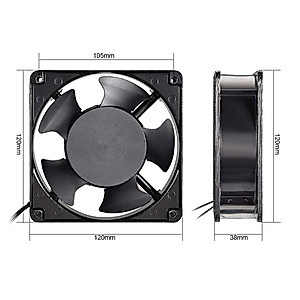 uxcell Cooling Fan 120mm x 120mm x 38mm DP200A AC 220-240V 0.14A Dual Ball Bearings