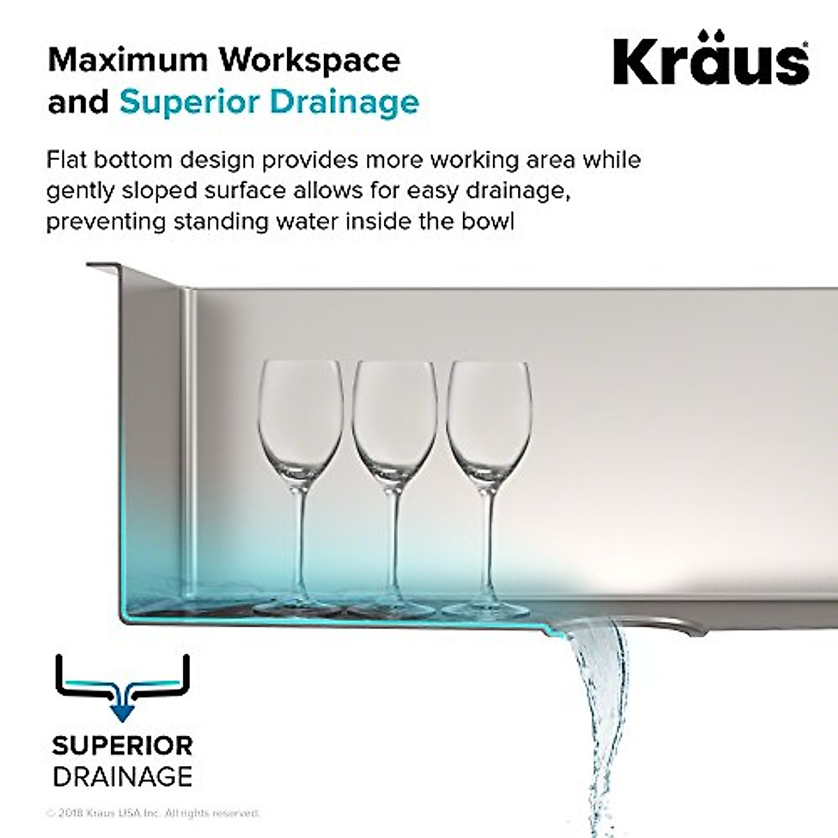 Kraus Standard PRO 33-inch 16 Gauge Undermount 50/50 Double Bowl Stainless Steel Kitchen Sink, KHU102-33