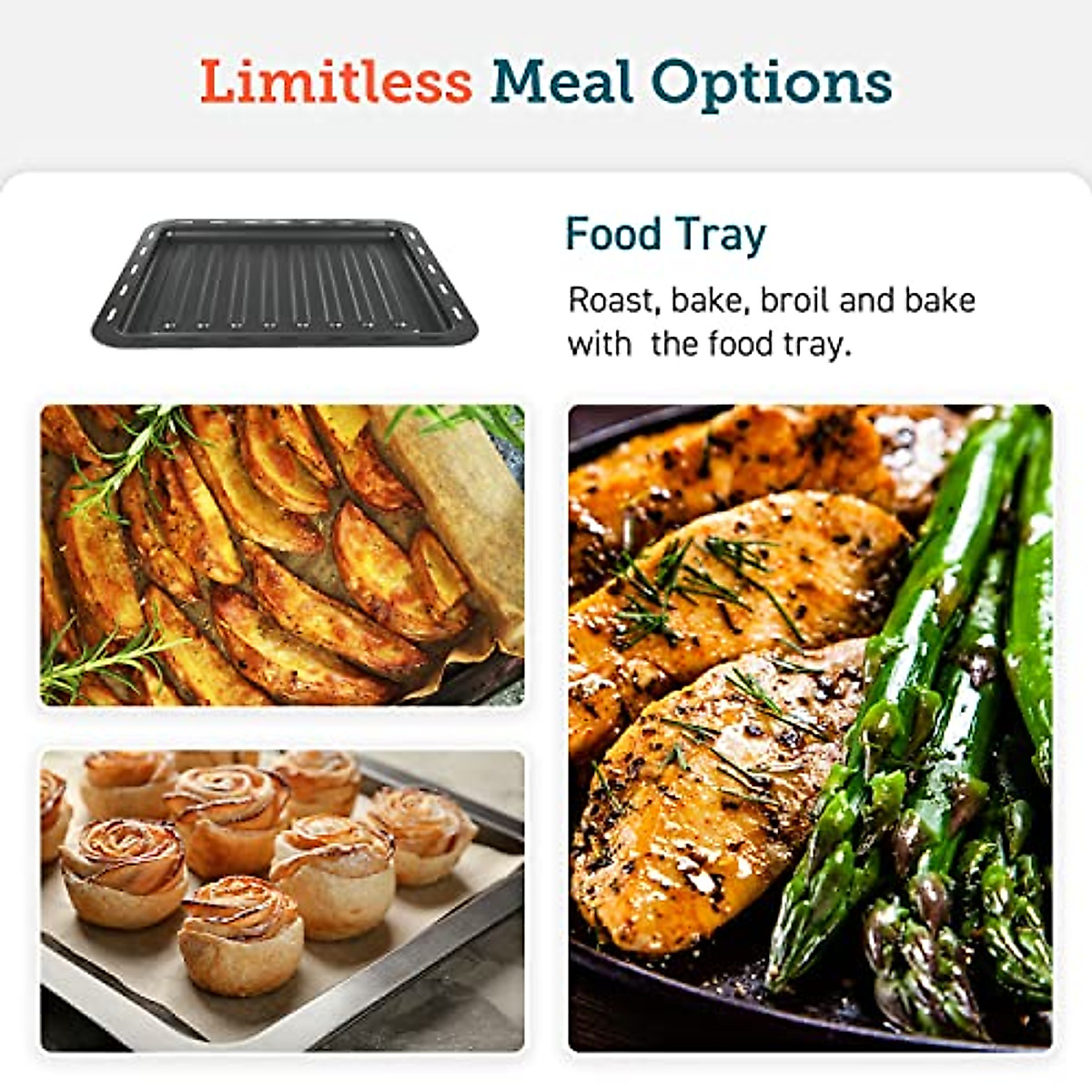 COSORI Tray for Easier Bake and Roast, Fits for CS100-AO Air Fryer Toaster Oven, Non-Stick Carbon-Steel