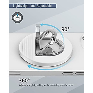 B-Land Magnetic Phone Ring Holder Compatible with MagSafe,Adjustable Finger Ring Grip, Removable for Wireless Charging,Only for iPhone 13, 13 Pro, 13 Mini, 13 Pro Max, 12, 12 Pro, 12 Mini,12 Pro Max