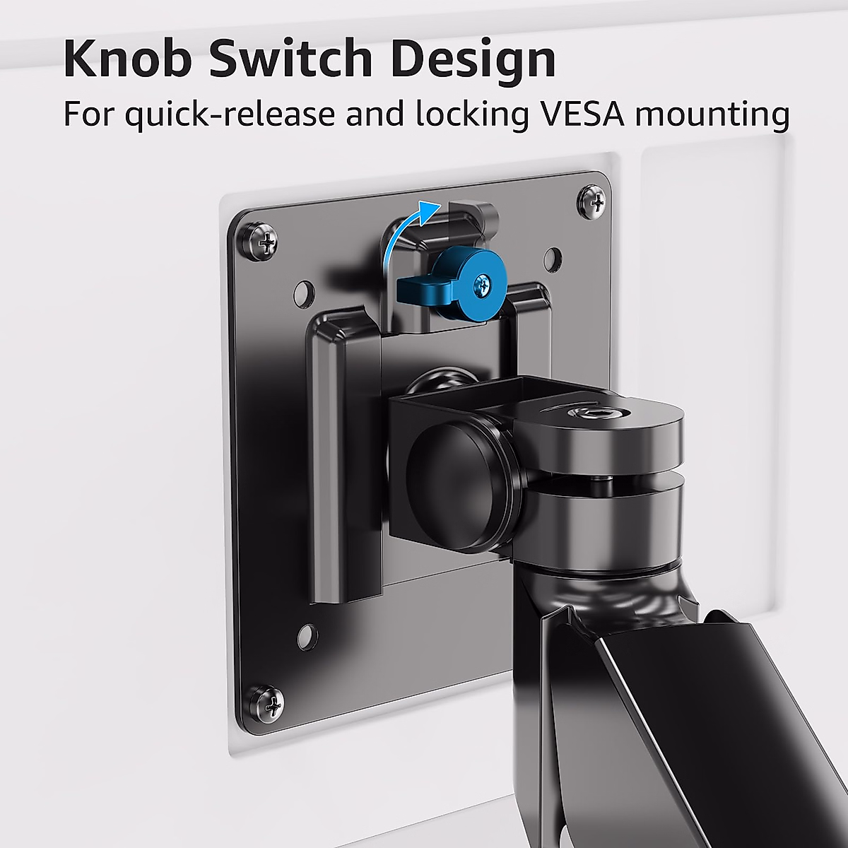 MOUNTUP Monitor Desk Mount Fits 22-42'' Heavy Duty Widescreen, Gas Spring Computer Monitor Stand for desk, Holds 4.4-33 lbs Larger Screen, Ultrawide Monitor Arm with USB, VESA Mount Clamp/Grommet Base