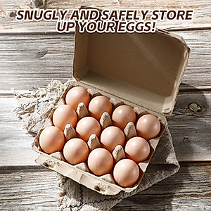 Zhanmai 100 Pack Egg Carton Bulk 12 Chicken Egg Carton Adorable Printed Design Farm Fresh Duck Egg Crate with 3 x 4 Holds Recycled Paper Cardboard Sturdy Reusable Egg Box Holder (Classic Style)