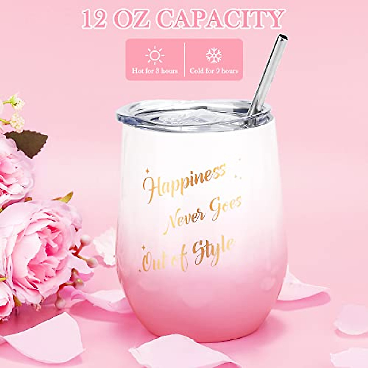 YMERSEN Birthday Gifts for Women, Birthday Gifts Basket for Women - Relaxing Spa Gifts with Tumbler Scented Candles Bath Bomb