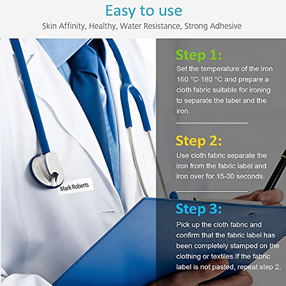 COLORWING Fabric Tape Replacement for Brother Iron On Label Tape TZe-FA231 TZ 12mm 0.47" White, for Brother Ptouch PTD400 PTD210 PT-1280 Label Maker, 3-Pack