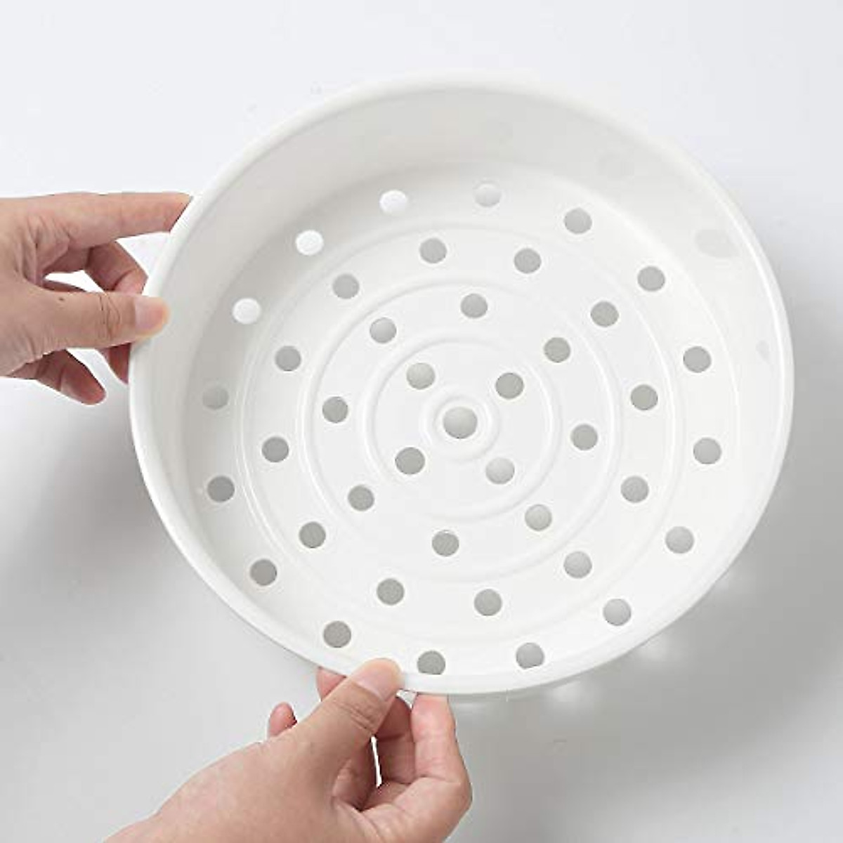 YiZYiF Steamer Basket Plastic Steaming Rack Stand Steam Basket for Rice Cooker and Warmer Kitchen Cookware Ivory B 4L/5L