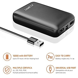 TAMEYA Womens Heated Vest with 3 Heating Levels, 9 Heating Zones, Washable Stand Collar Lightweight Zip Heated Vest With Battery Pack (Grey-Stripe,L)